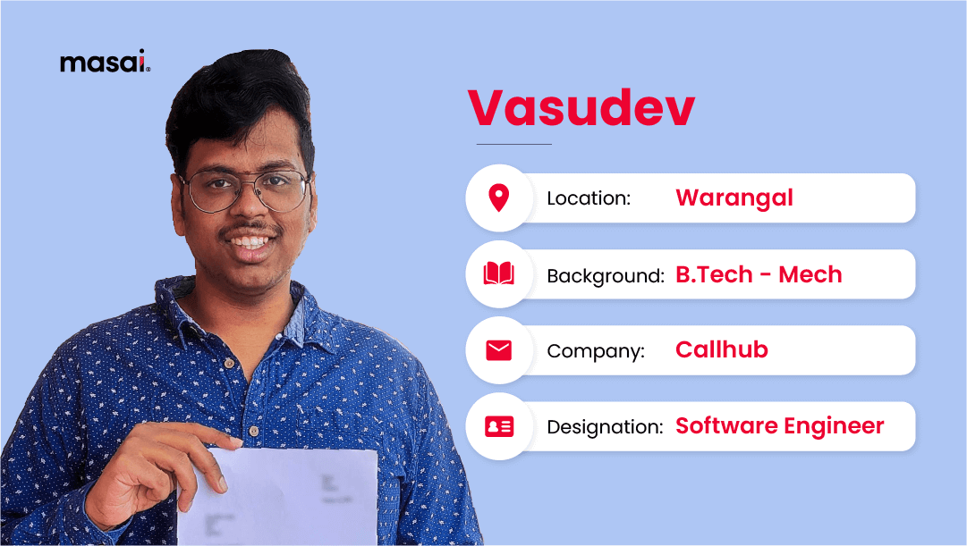 Vasudev made a career out of his problem-solving skills