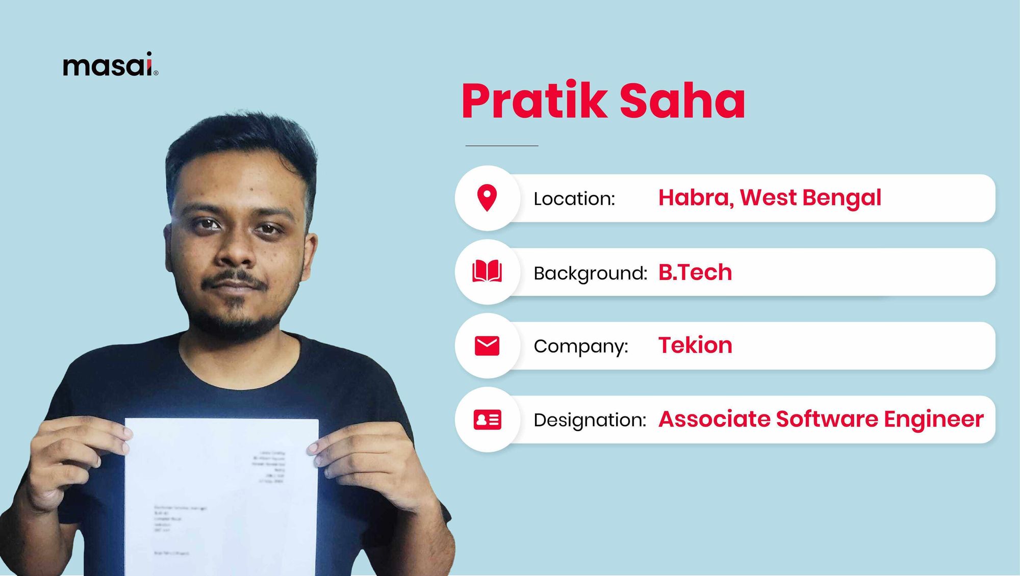 Pratik became a software engineer after failing his college placements